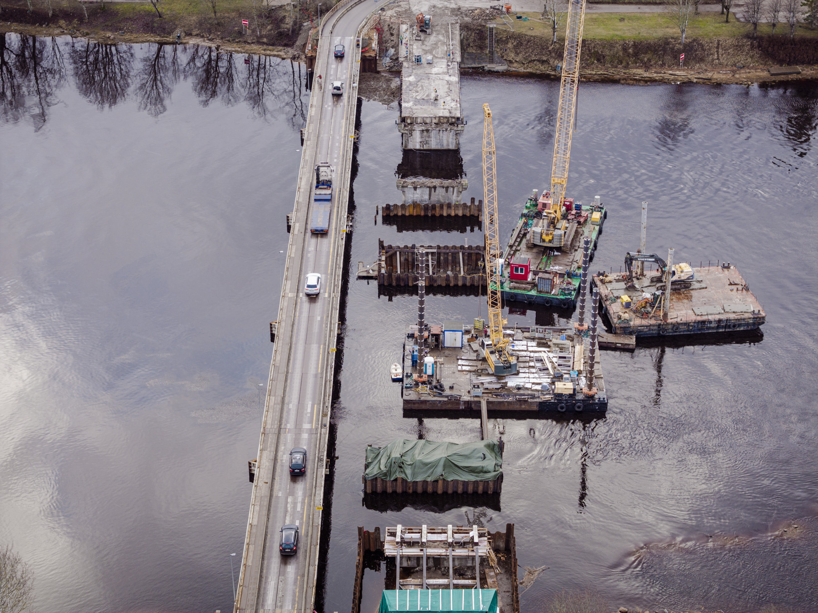 Salacgrīvā satiksmei atvērts pagaidu tilts pār Salacu - Latvijas Valsts ...