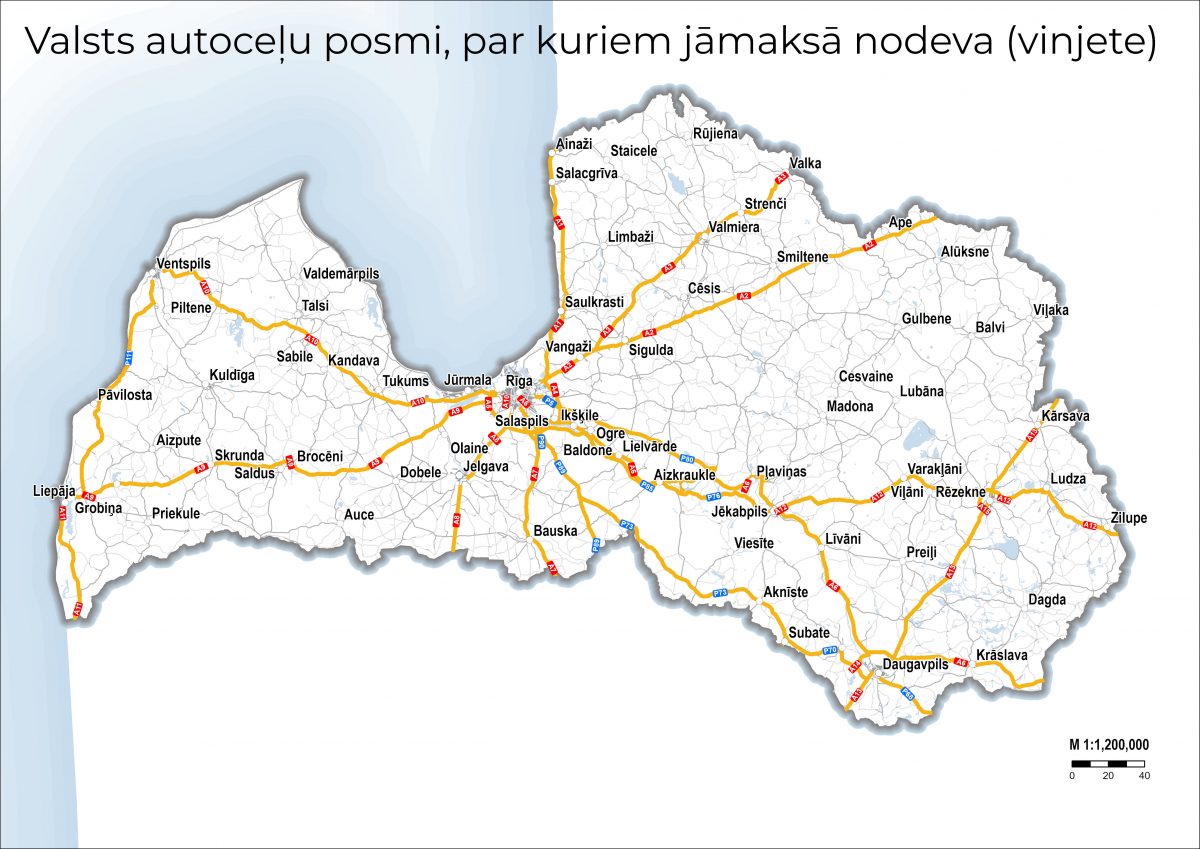 Ceļu lietošanas nodeva (vinjete) - Latvijas Valsts ceļi